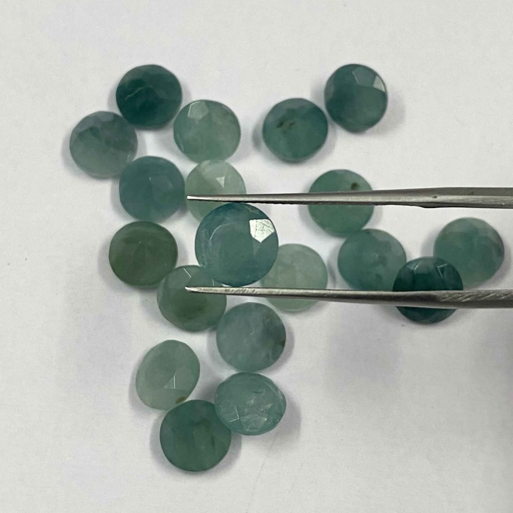 AAA Quality 10mm Grandidierite Faceted Round Loose Gemstones For Sale